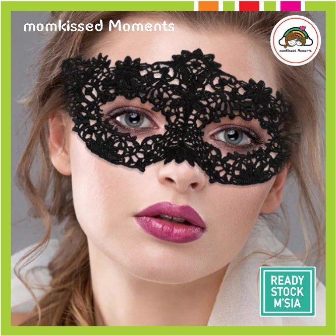 🎀Msia🇲🇾Stock🎀 Mysterious Angel Lace Masquerade Mask Women Masquerade ...