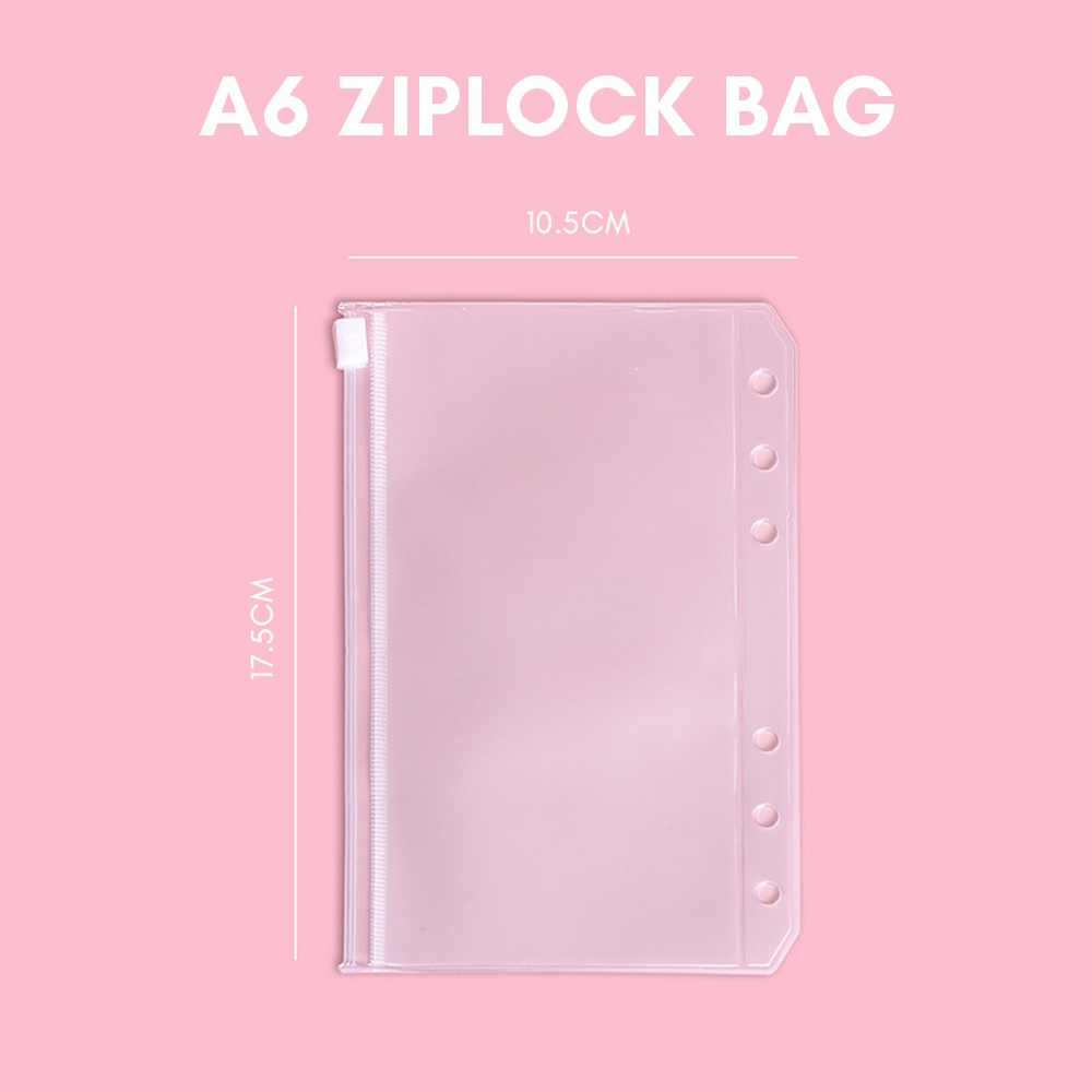 WhiteSpace A5 A6 PVC Binder Pocket Files Storage Bag for Loose Leaf ...