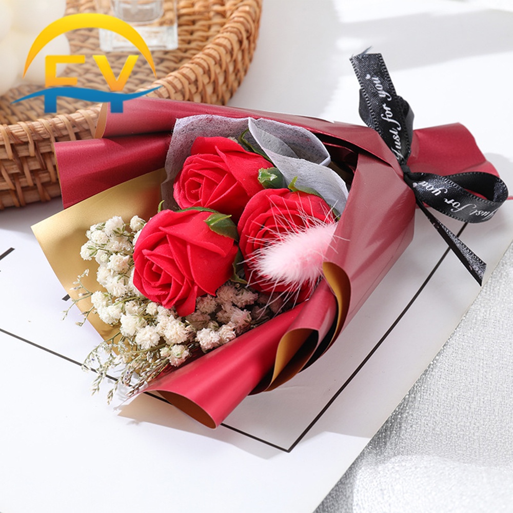 FY Soap Flower Bouquet Bunga Gift Hadiah Valentine Mother Day Surprise ...