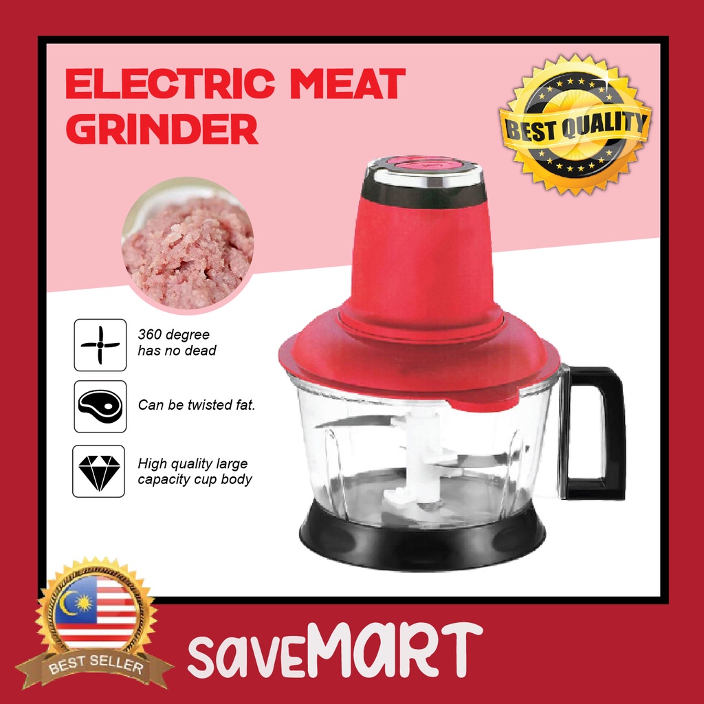 Electric Meat Grinder Meat Mincer Chopper Food Processor 1L / Pengisar ...