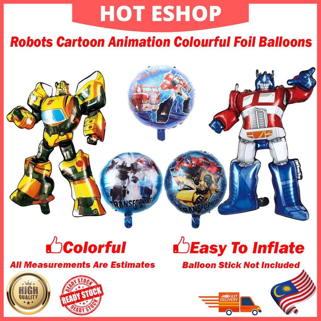 Robots Cartoon Animation Colourful Foil Balloons Handheld Foil Balloon ...