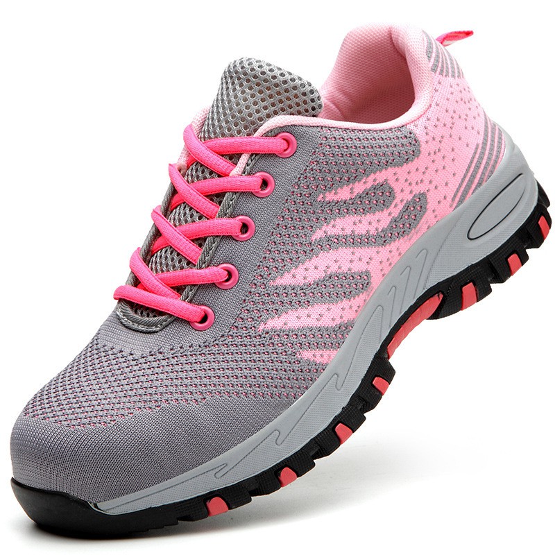 kasut safety jenis sport (tak panas dan berkualiti) (warna pink ...