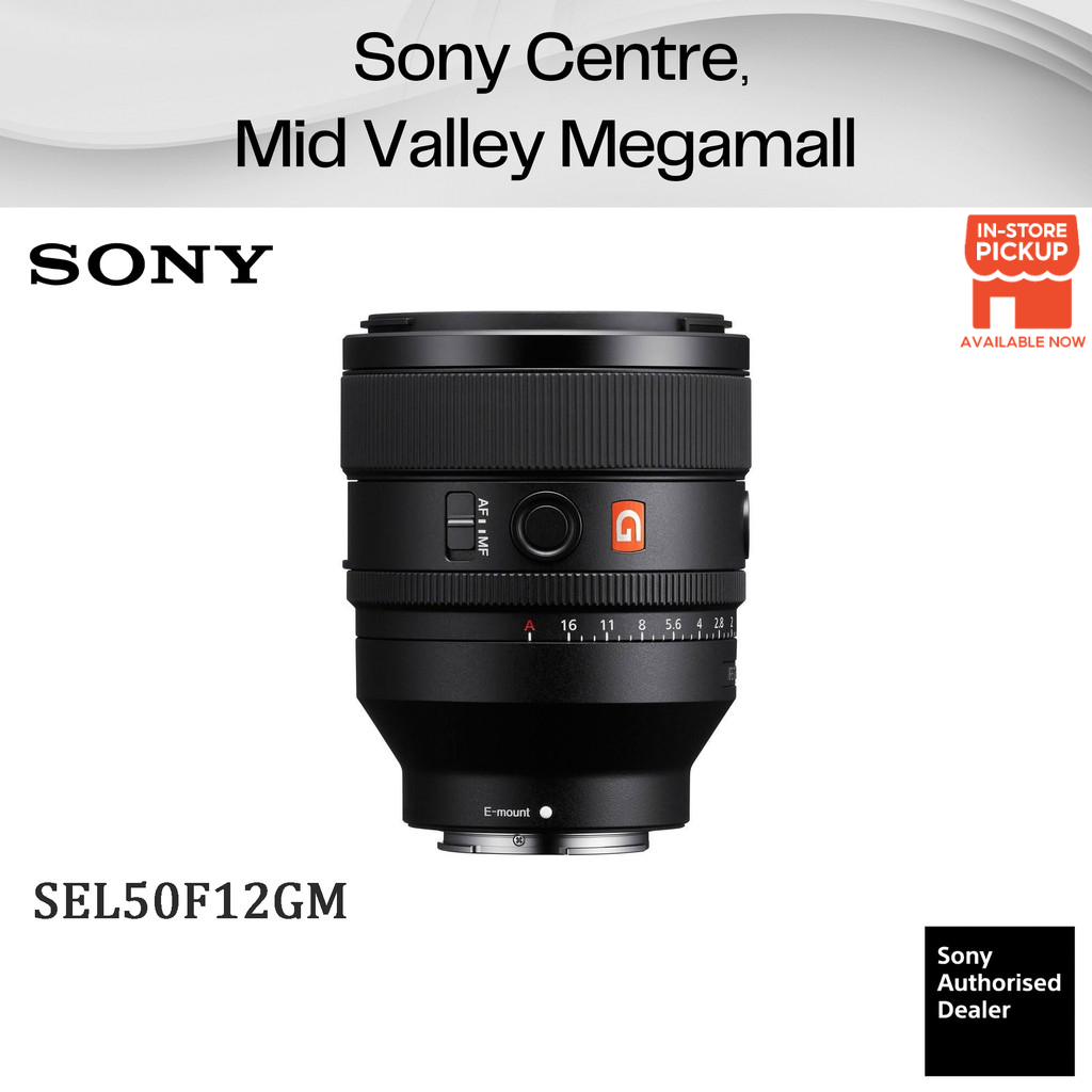 Sony FE 50 mm F1.2 GM Full Frame Premium G Master standard prime lens ...
