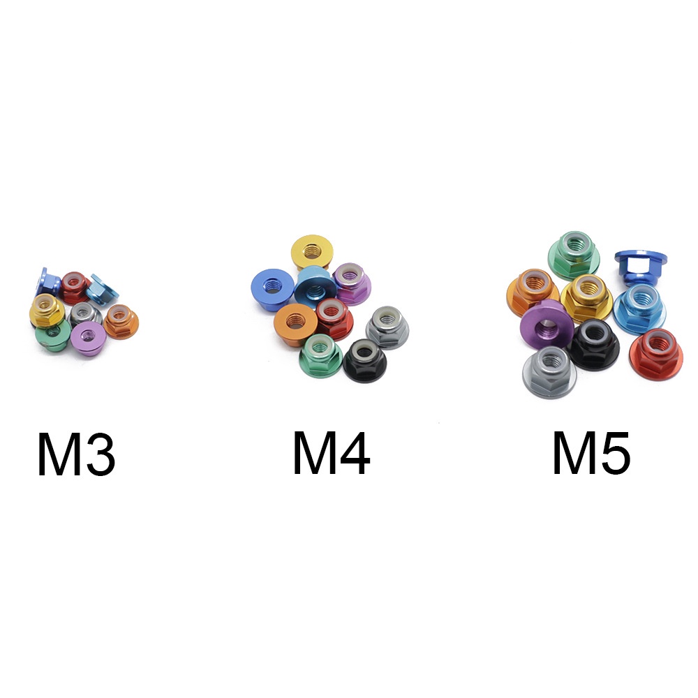 RC M3 M4 M5 Color Aluminum Alloy Lock Nut Nylon Ring Nut Model Car ...