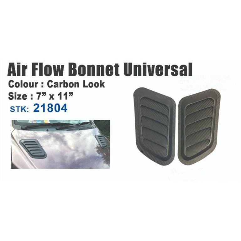 Air Flow Bonnet Universal with Carbon Look (2 pcs) myvi wira waja axia ...