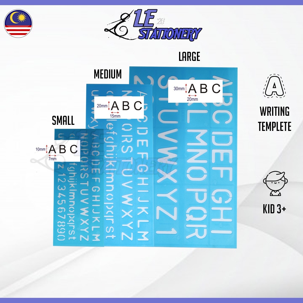 ABC Ruler (STENCIL ALPHABET) / Pembaris Abc - (1'pcs) | Shopee Malaysia