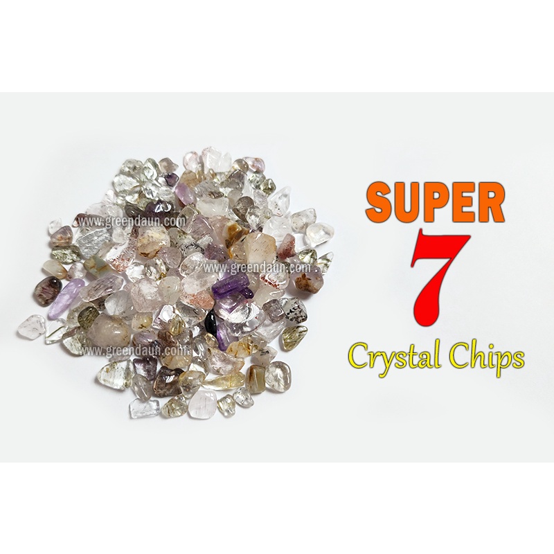 Super Seven 7 Crystal Chips Tumble Stones 40g Tumbled Stone Lot Melody ...