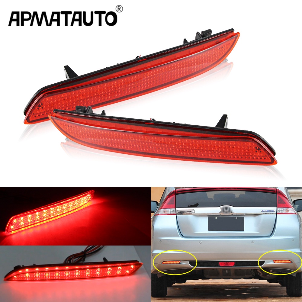 2Pcs LED Tail Red Rear Bumper Reflector Light Lamp stop fog brake light ...