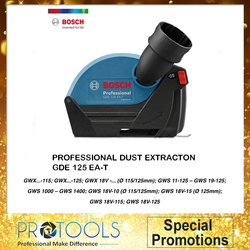 BOSCH GDE 125 EA-T DUST EXTRACTOR for bosch 5inch grinder attachment ...