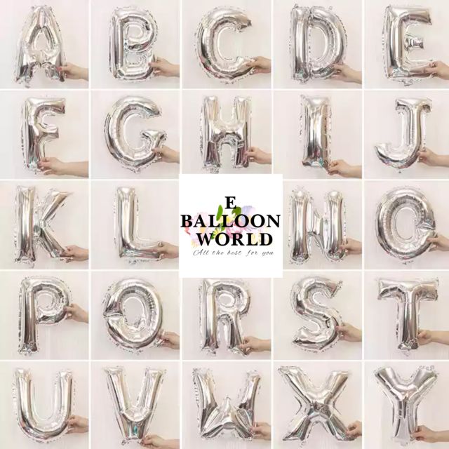 [Ready Stock]16 Inch Foil Balloon ABC Balloons Alphabet Foil ABC-Z ...