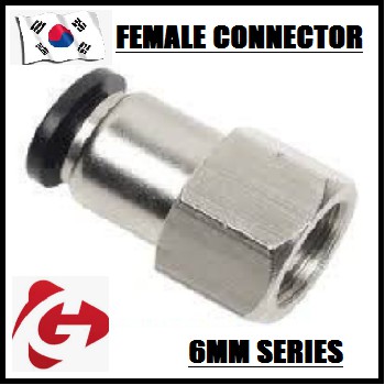[PNEUMATIC] Female straight Connector With 6MM Tube x 1/8"~1/2" One ...