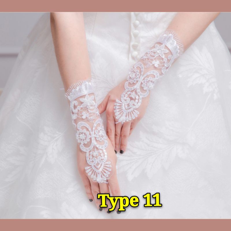 Zeena HANDLACE bridal pengantin kawin sarung tangan NIKAH wedding tunang HANDSOCK tiara veil ...