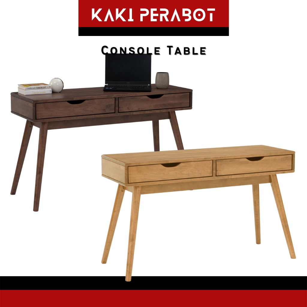 LAZO Solid Wood Study Table Study Desk Console Table Writing Table Home Office Table Meja ...