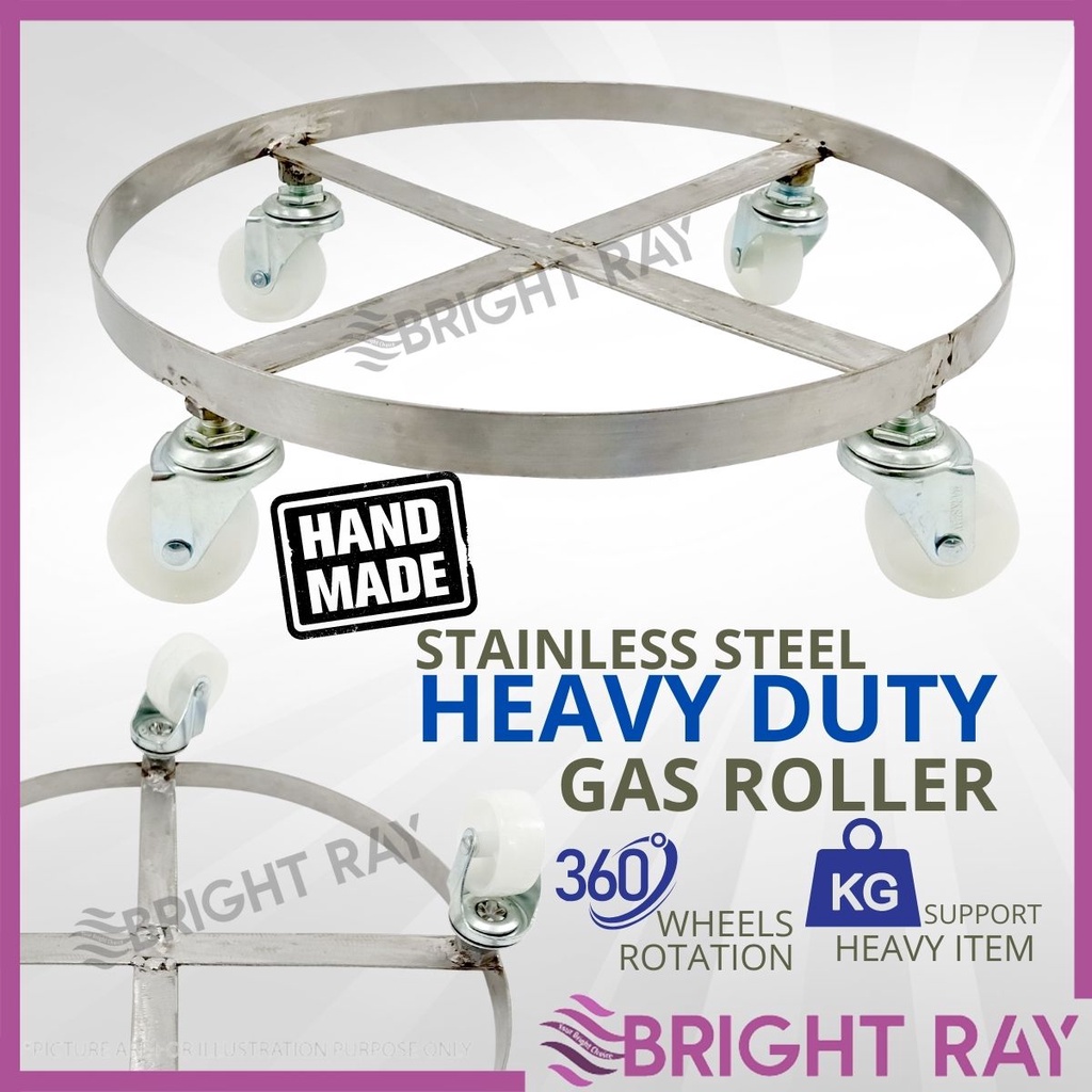 [ HANDMADE ] STAINLESS STEEL Gas Tank Roller Heavy Duty Roller Roda ...