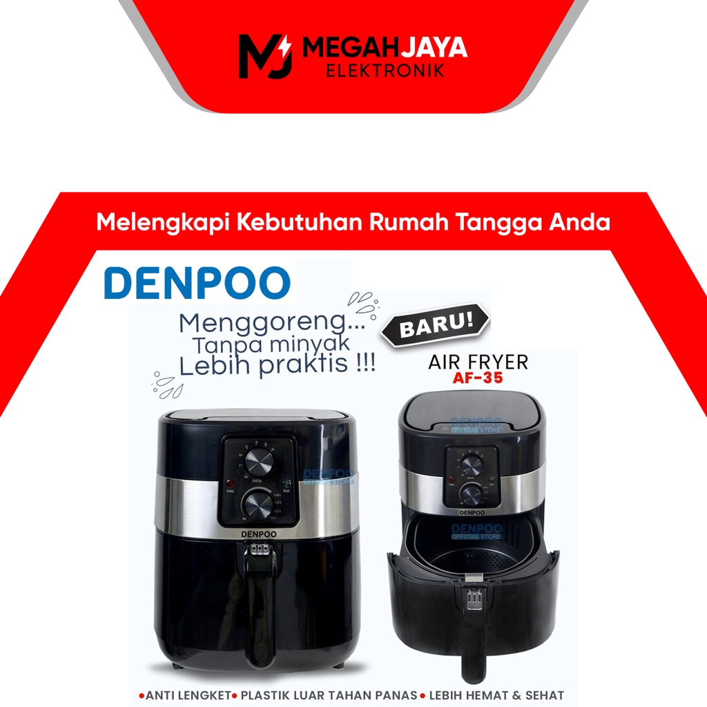Denpoo DIGITAL AIR FRYER AFD 35 / AFD35 [5 LITER] (OFFICIAL GUARANTEE ...