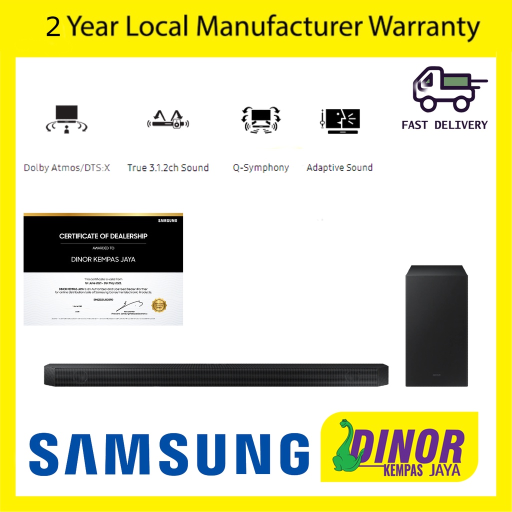 Samsung Q600B 3.1.2ch Soundbar with Dolby Atmos HW-Q600B HWQ600B HWQ ...