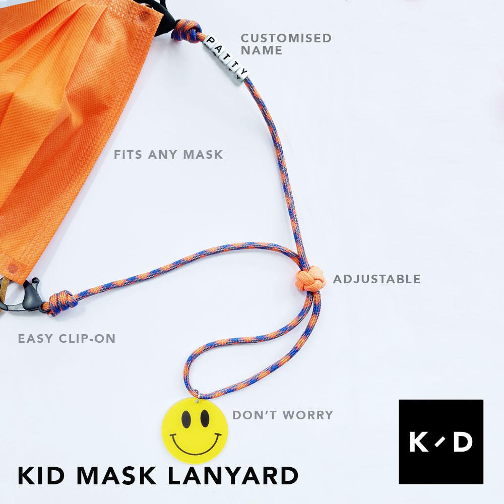 KNOTTY KID Kids Face Mask Lanyard **KD ORIGINAL** KID Adjustable Strap ...