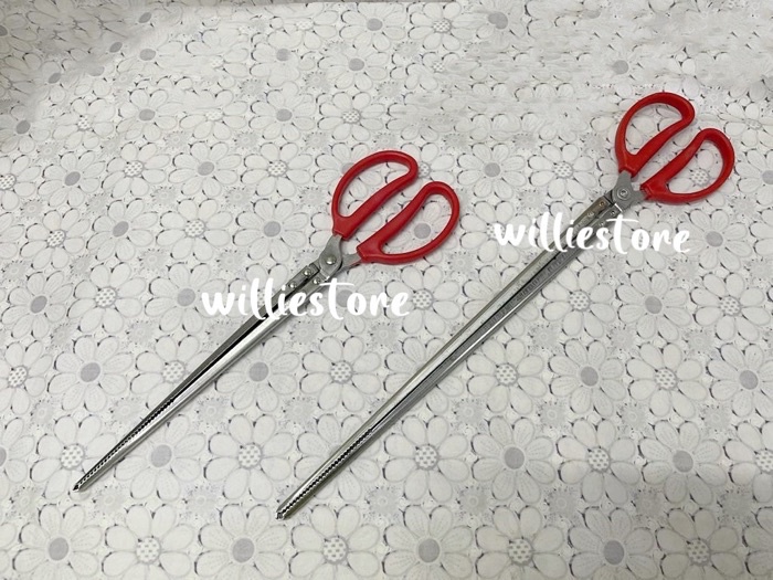 38cm/52cm Multifunction Red Handle Charcoal Clipper/Garbage Clip ...