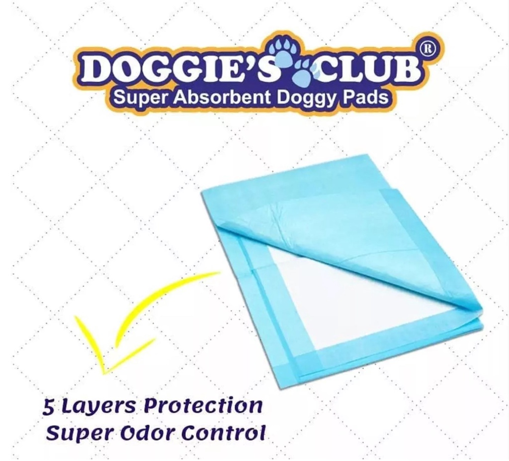 DOGGIE'S CLUB Super Absorbent Doggy Wee Wee Pad (M) 60cm x 45cm (50pcs ...
