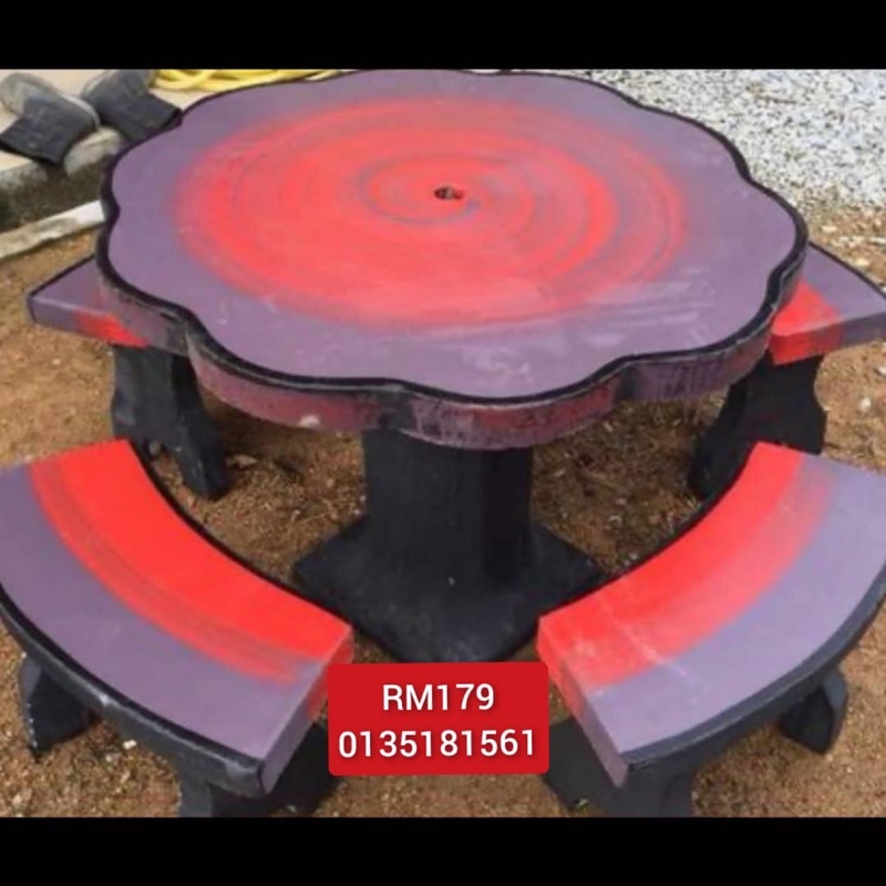 KERUSI MEJA BATU [BYR COD JIMAT WSP 0135181561] SET MEJA BATU MURAH ...