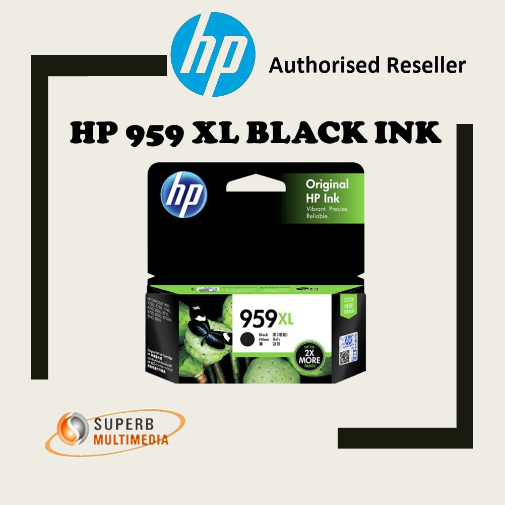 HP 959XL High Yield Black Original Ink Cartridge (L0R42AA) | Shopee ...