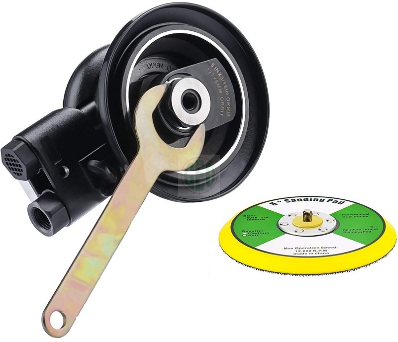 PRIMA 5" / 125MM AIR PALM ORBITAL SANDER PNEUMATIC AIR POLISHER ...