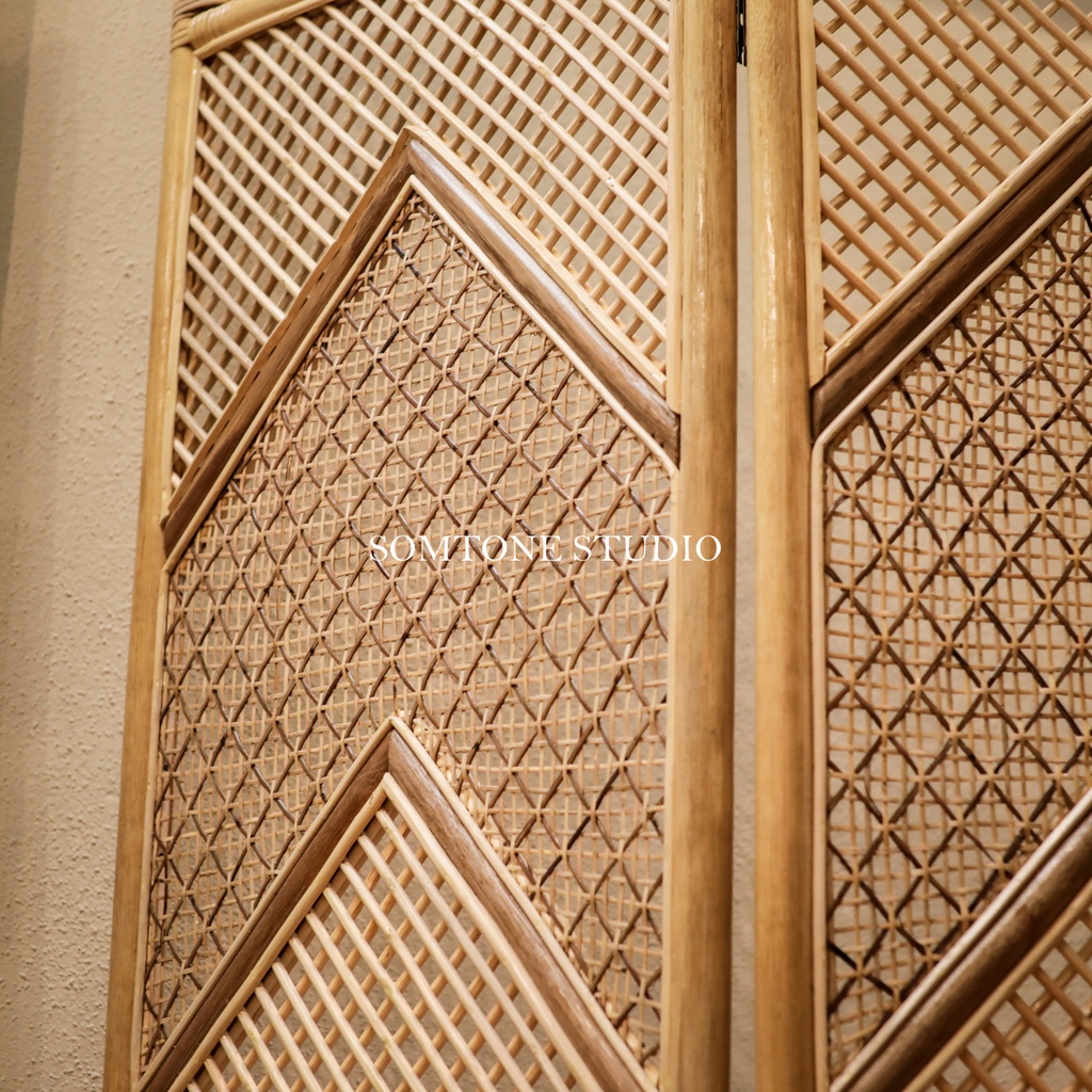 Hotel Rattan Folding Screen Room Divider / Home Decor Interior ...