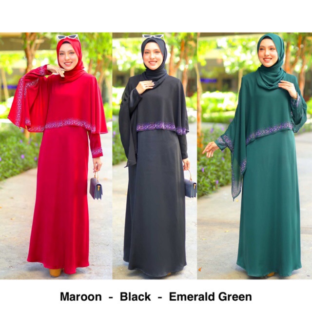 36 - 48 | JUBAH RATU ARAB V2 . CAPE DRESS . SEDONDON KENDURI NIKAH ...