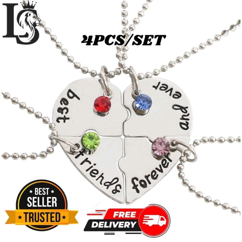 【Ready Stock】Rantai Best Friends Forever And Ever/4 pieces/set | Shopee ...