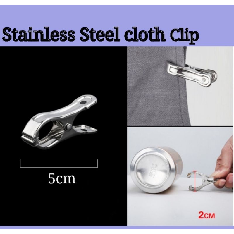 stainless steel clothes clip garment pin clothclip sepit pengepit baju ...