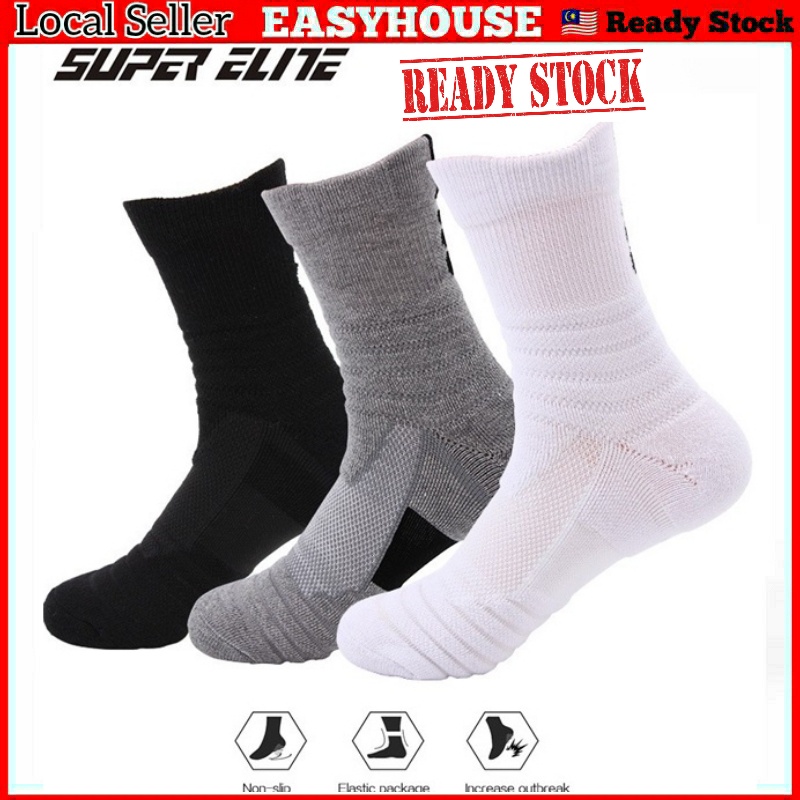 🔥Super Elite🔥 Compression Sports Socks for Running Badminton Futsal ...