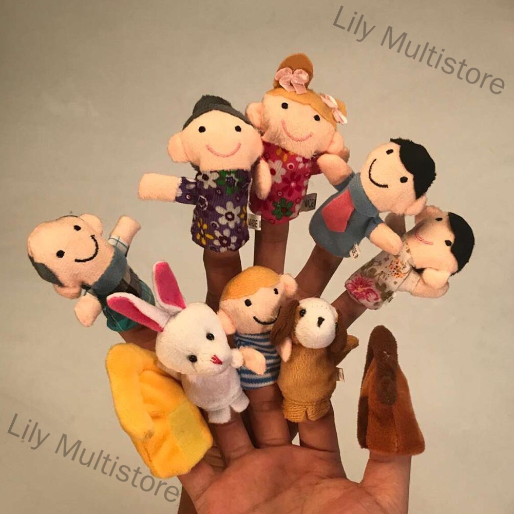 Lily Multistore 10 Pcs Cute Cartoon Finger Puppet Set Soft Velvet Dolls ...