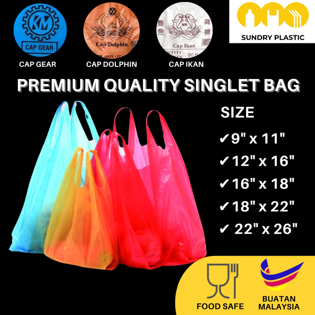 Premium Quality Singlet Plastic Bag / Handle Bag / Cap ikan / Beg ...