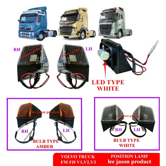 VOLVO TRUCK FM FH V1,V2,V3 POSITION LAMP , TOP LAMP PRICE FOR 1PAIR ...