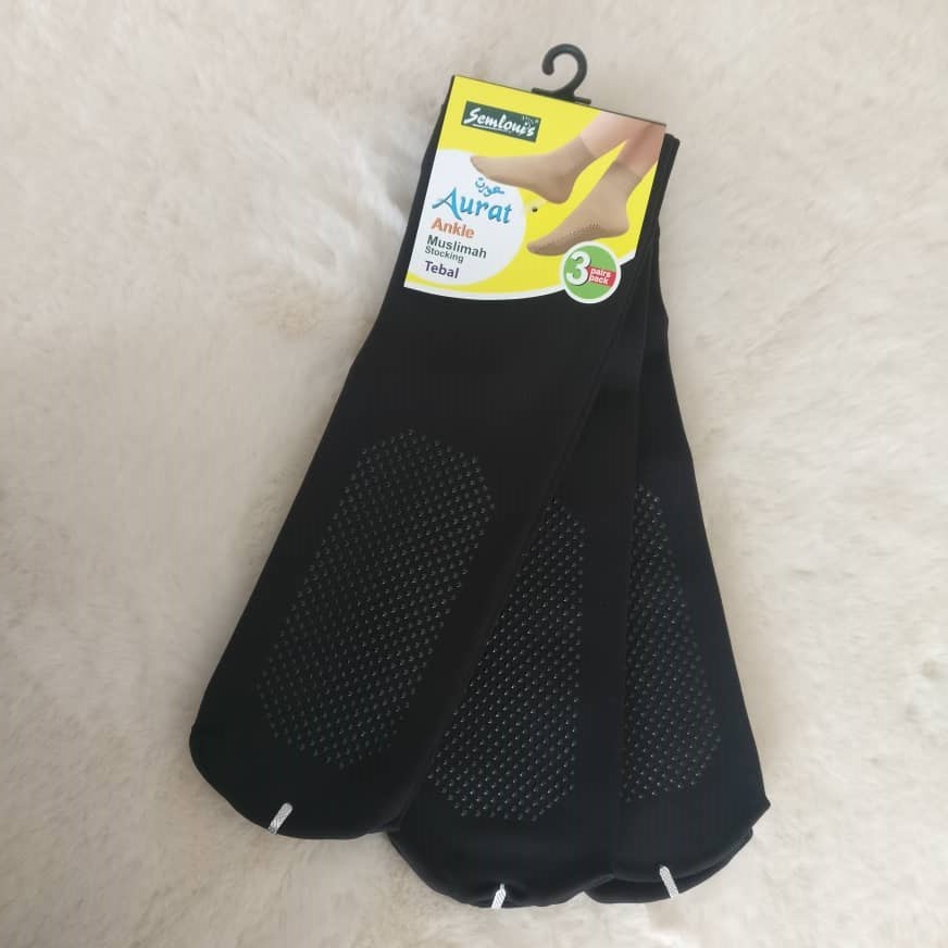 Stokin Aurat Ankle Muslimah with Anti-Slip 3in1| Hajiumrah | Semlouis ...