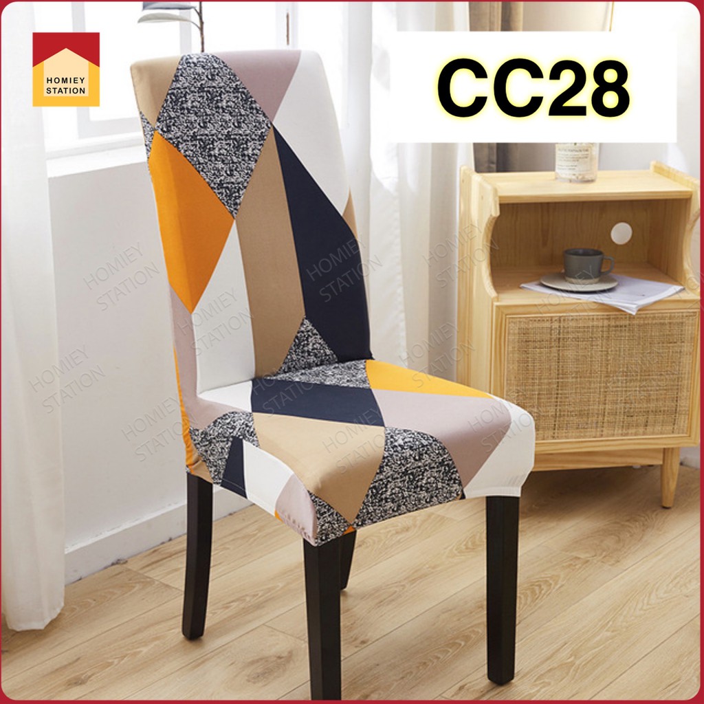 Dining Chair Cover Sarung Kerusi Chair Cover Corak Stretch Elastic ...