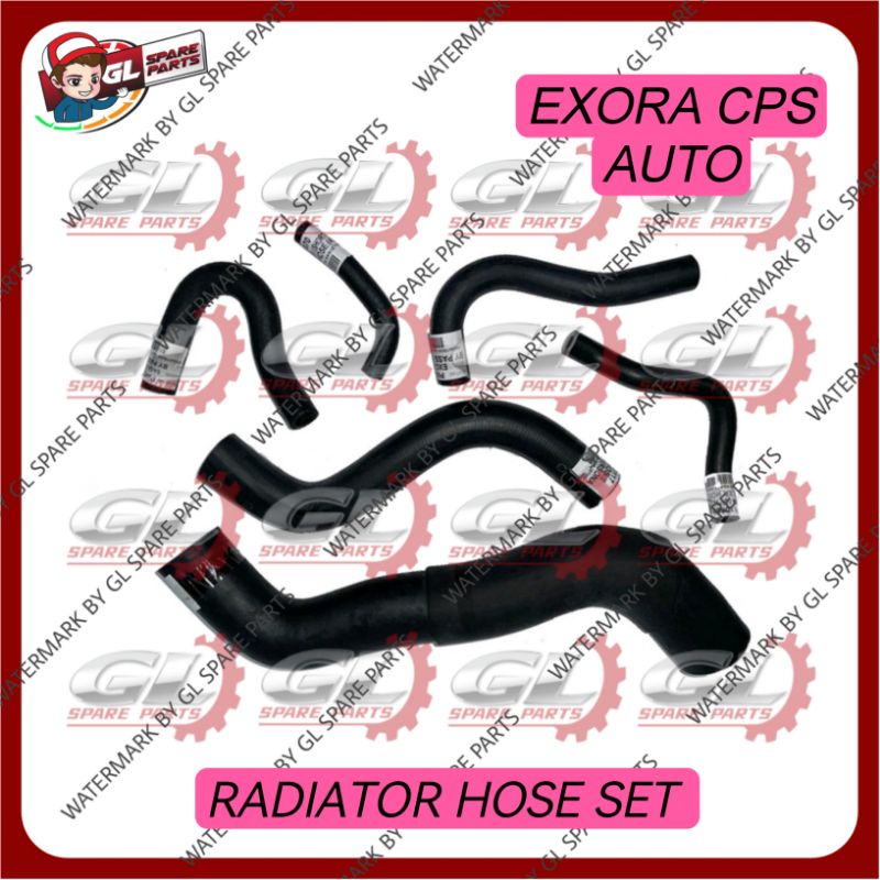 PROTON EXORA CPS (AUTO)(MANUAL) RADIATOR HOSE SET OEM (6PCS) | Shopee ...