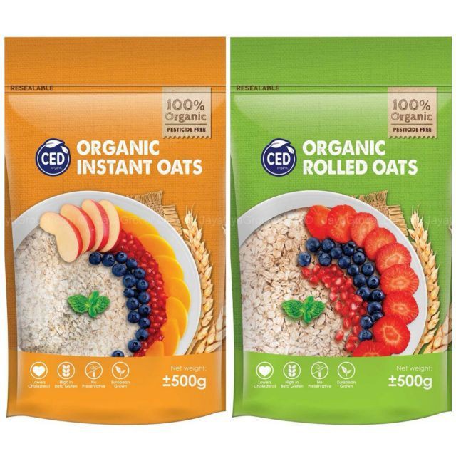 CED 100% Organic Rolled Oat/Instant Oat-500g | Shopee Malaysia CED 100% Organic Rolled Oat/Instant Oat-500g | Shopee Malaysia