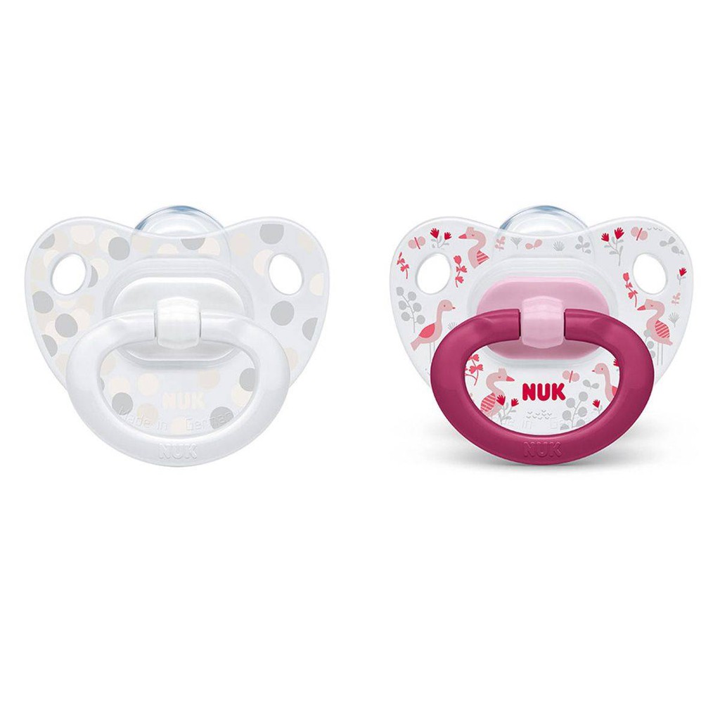 NUK Happy Days Silicone Soother 6-18m (Girl) (2 Pcs/Box) | Shopee Malaysia