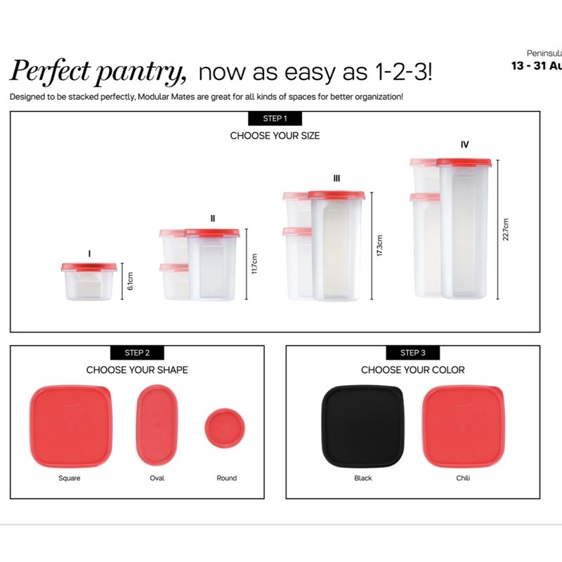 Tupperware Modular Mates Essential Full Set | Shopee Malaysia