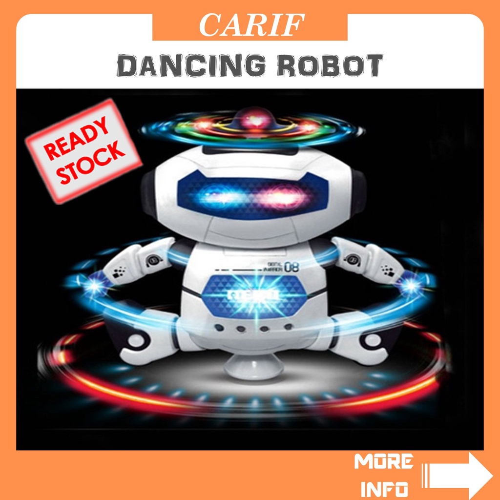 Dancing Robot Kid Toy with LED Lights and Music LED Light Electric ...