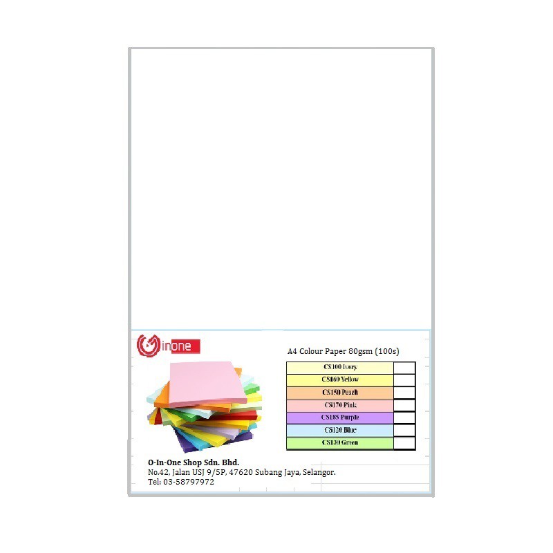A4 Light Colour Paper 80gsm (100pcs) | Shopee Malaysia