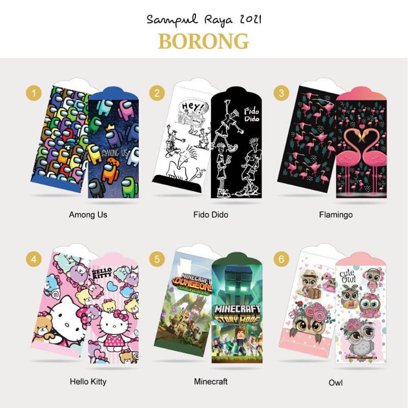 🌹Sampul Duit Raya 2021 Kartun Vol 3🌹 | Shopee Malaysia