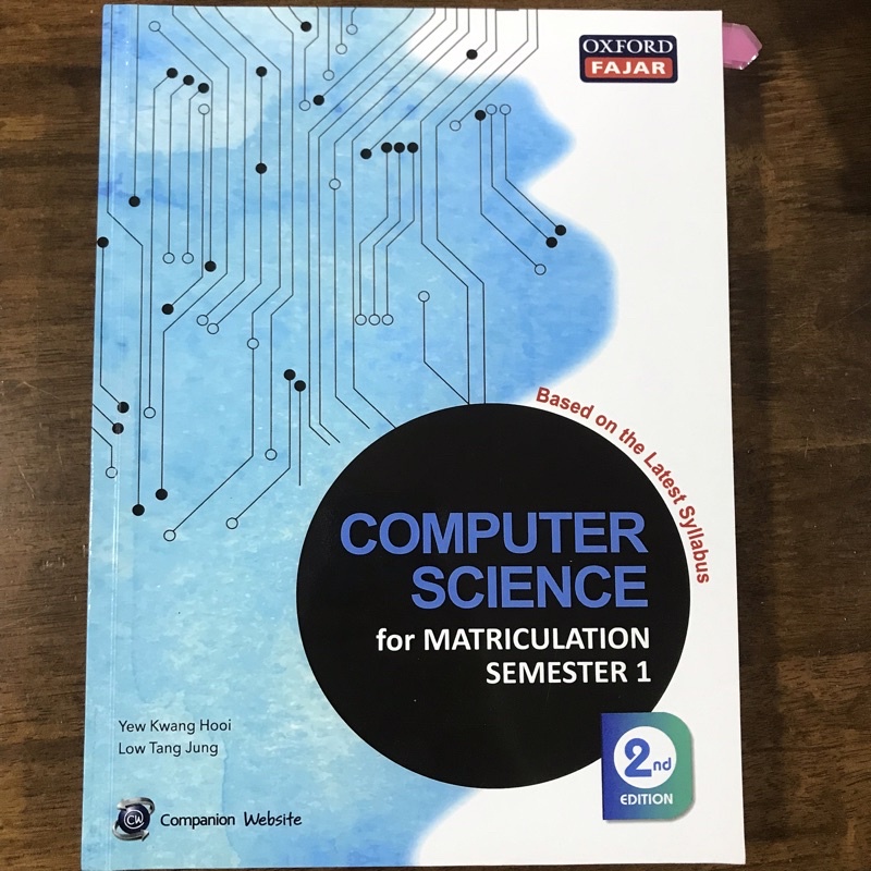 COMPUTER SCIENCE FOR MATRICULATION [SEM 1] 2nd EDITION | Shopee Malaysia