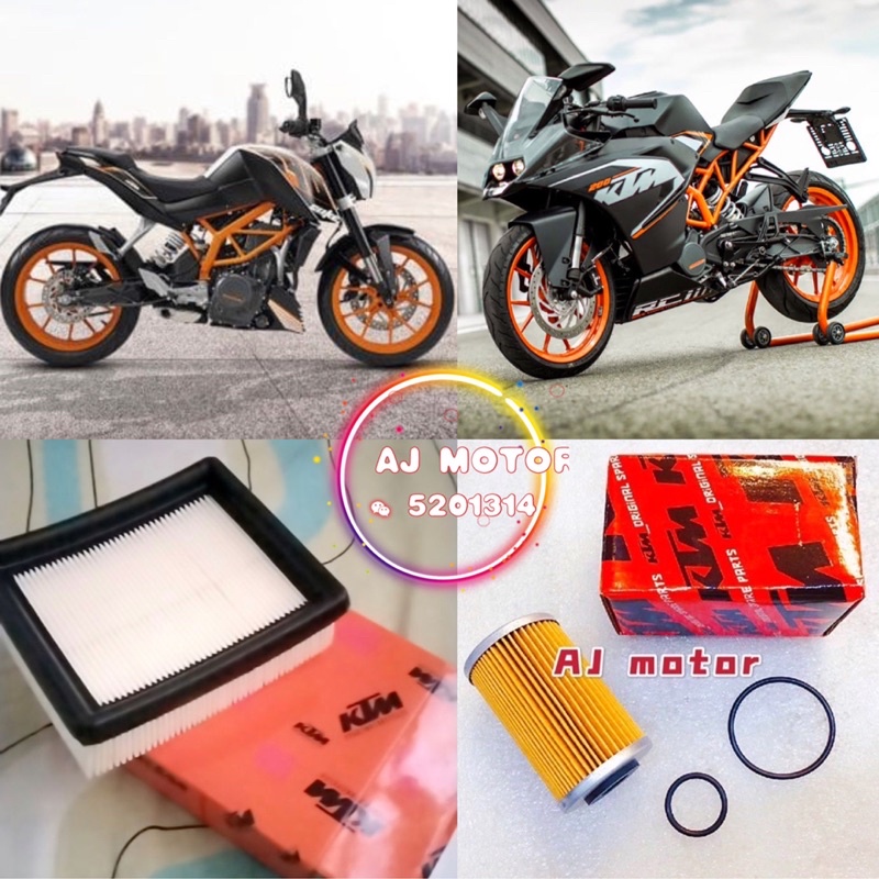 KTM DUKE200 DUKE250 DUKE390 RC200 RC250 RC390 AIR FILTER / OIL FILTER ...