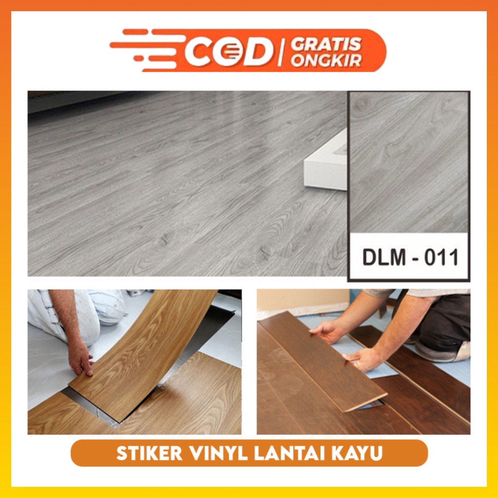KAYU Vinyl Floor Sticker Wood Motif Vinyl Sticker Textured Elegent ...