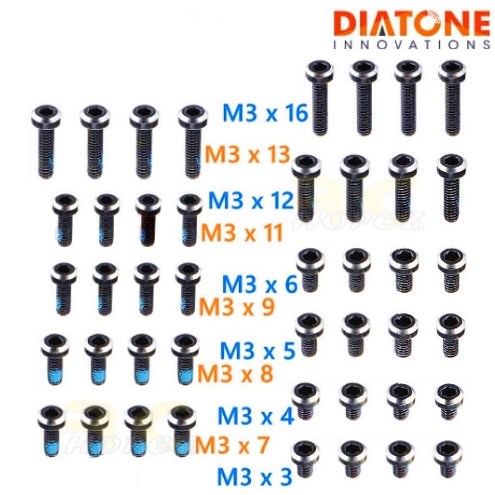 4 PCS Diatone M3x3 M3x4 M3x5 M3x6 M3x7 M3x8 M3x9 M3x11 M3x12 M3x13 ...