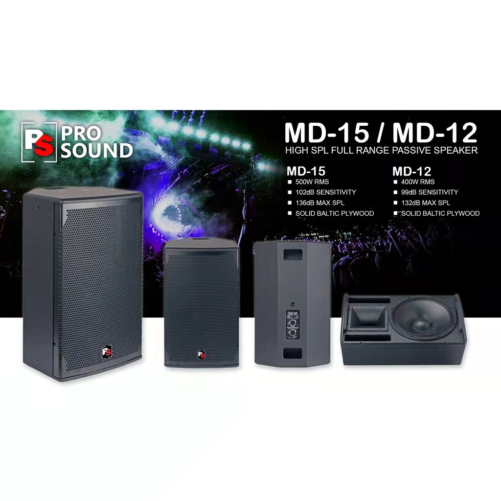 ( SEBIJI / PER UNIT ) PS Pro Sound MD Series MD12 400Watt 12" Solid ...