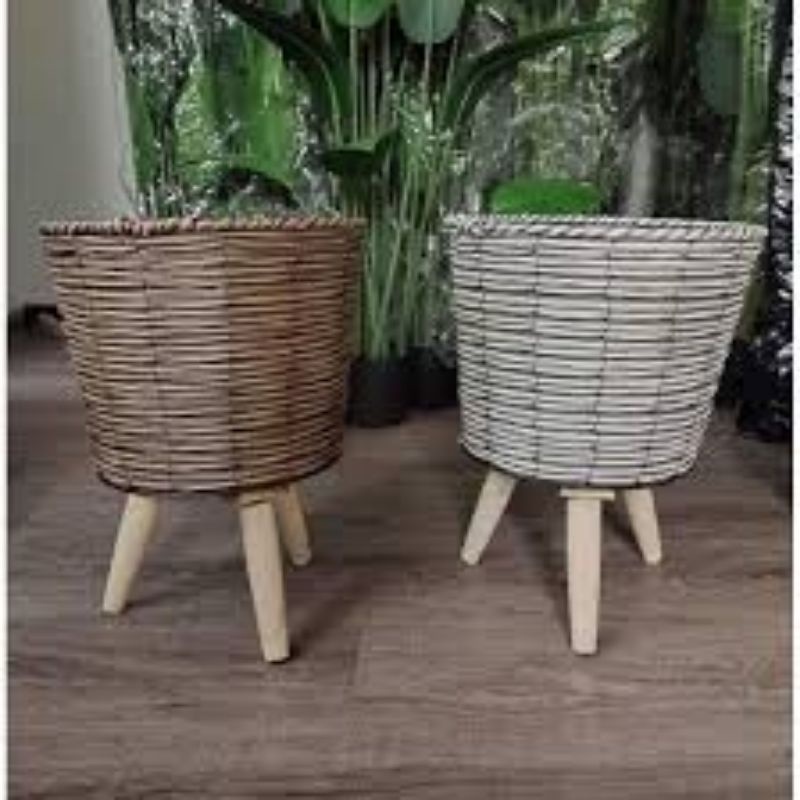 🔥Ready Stock🔥Bakul Rotan🔥Pasu Rotan Berkaki🔥Pot Rottan skybird🔥Office ...