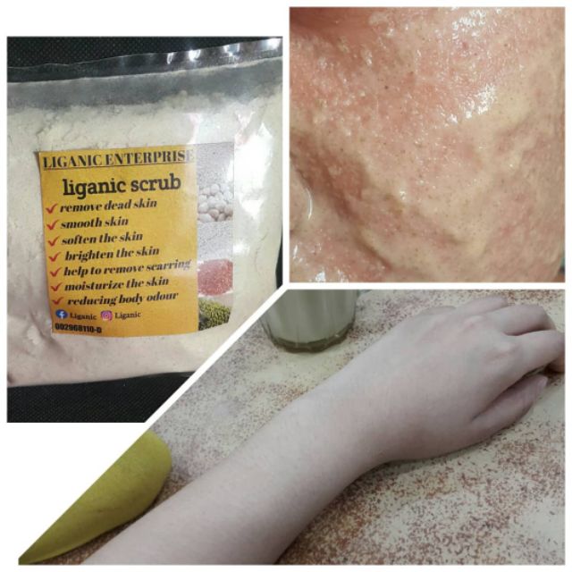 LIGANIC SCRUB Gabungan 5 bahan semula jadi organik bermutu dan ...
